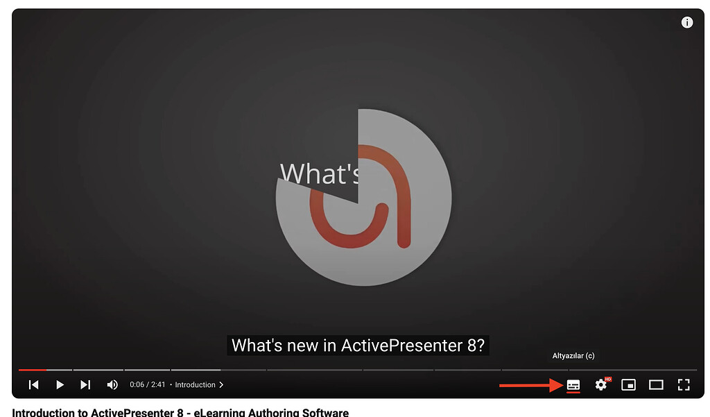 About the subtitle button - Support Questions - ATOMI Community